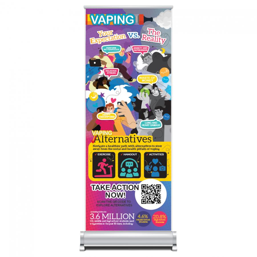 Vaping Retractable Banner | Drug Abuse Prevention