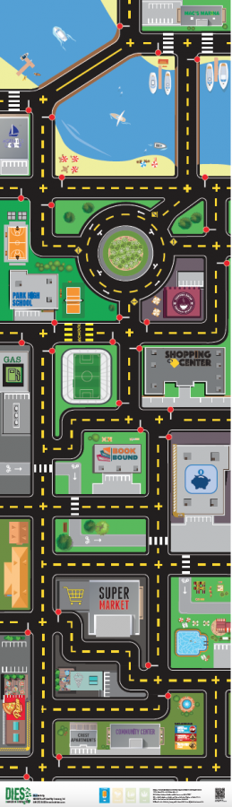 Danger In Every Step Distracted Driving Education Activity Mat